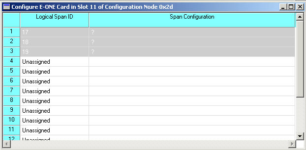 Configuring the E-ONE Card