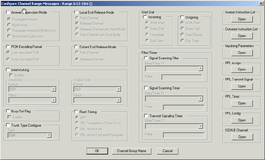 Configuring Channel Groups