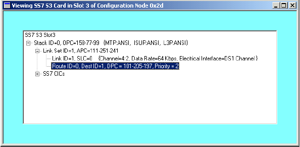 Configuring the SS7 Card